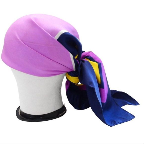 Yves Saint Laurent | Accessories | Ysl Vintage Color Block Silk Scarf ...